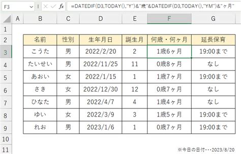 Excel実務で役立つdatedif関数：日付計算で年数や月数を求めよう！活用事例も紹介