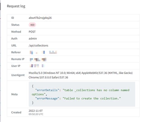 Cant Create New Collection On 080 Rc2 · Issue 955 · Pocketbase