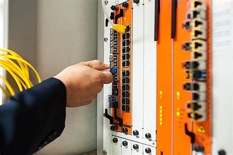 Fix Network Switch In Data Center Room Network Fixed Installation Photo