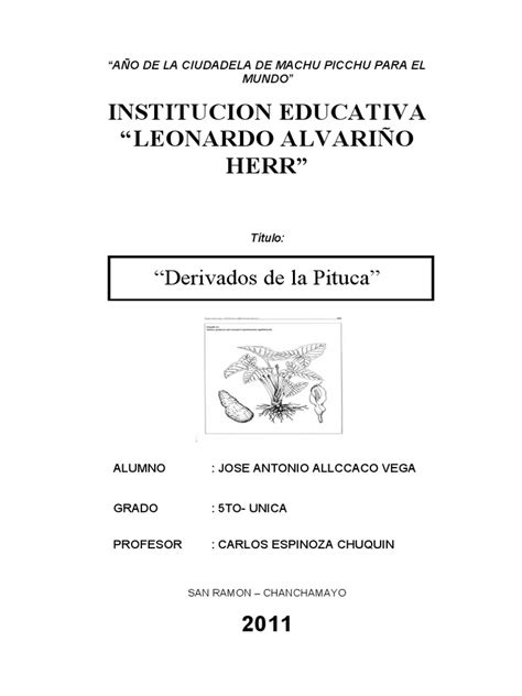 Proyecto Pituca Pdf Plantas Comida Y Bebida