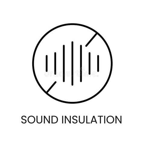 Soundproofing Line Vector Icon With Editable Stroke Stock Vector Illustration Of Isolated