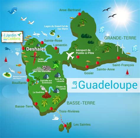 Carte de la Guadeloupe Carte du département et de la région