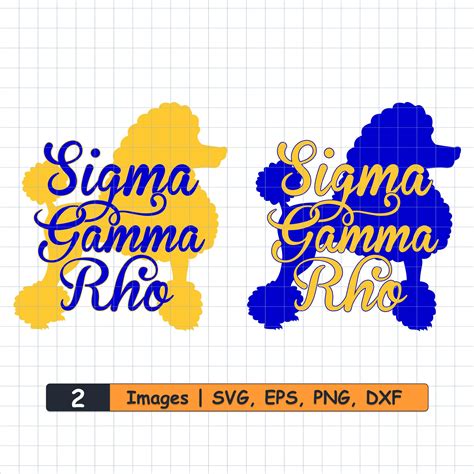 Sigma Gamma Rho Svg Bundle Sgrho Sorority Letters Poodle Digital
