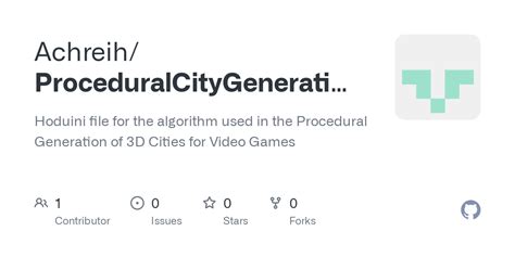 GitHub Achreih ProceduralCityGeneration Hoduini File For The