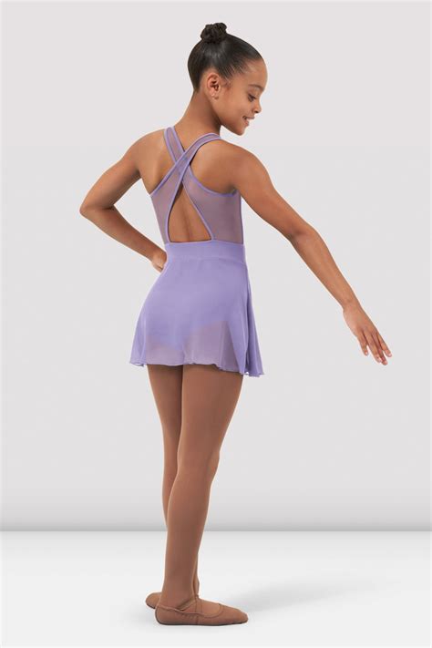 Girls Candace Mesh Skirted Leotard Purple Bloch Dance Us