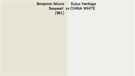 Benjamin Moore Seapearl 961 Vs Dulux Heritage China White Side By