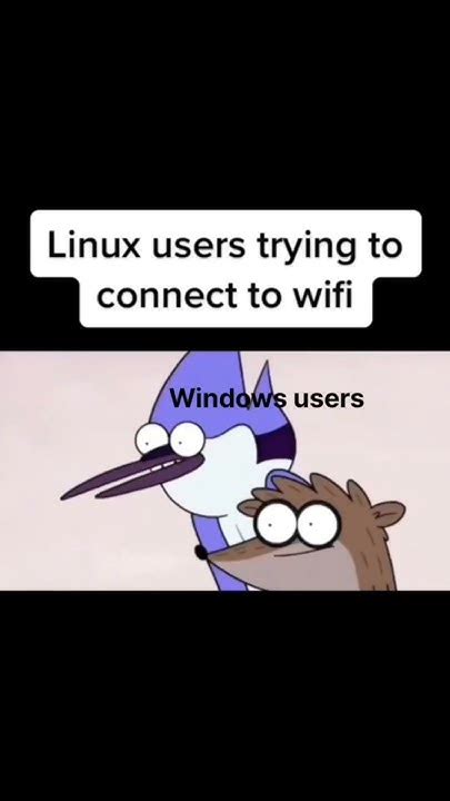 Arch Linux User And A Wifi Linux Foss Linuxdistros Funny Memes