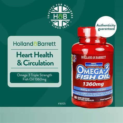 Jual Holland And Barret Omega 3 Triple Strength Fish Oil 60 Capsules