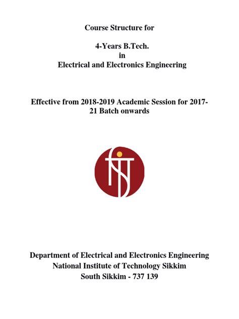 b tech course structure ee pdf engineering electrical engineering