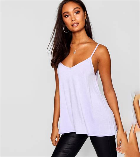 Buy Boohoo Basic Swing Cami Top In Purple 6thstreet Qatar