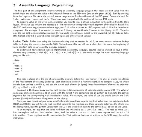 Solved 3 ﻿assembly Language Programmingthe Final Part Of