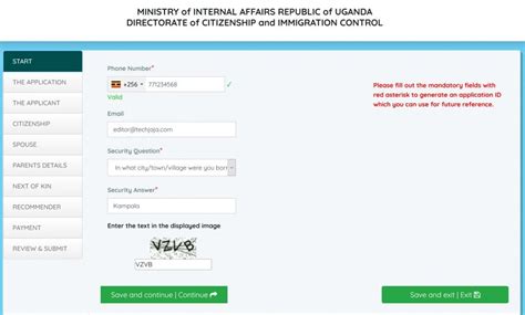 Online Passport Application Form Uganda Printable Form 2024