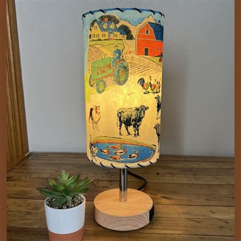 Mid Century Vintage Style Fiberglass Lamp Shade And Base Old Etsy