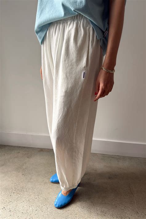 Balloon Pants White Cotton
