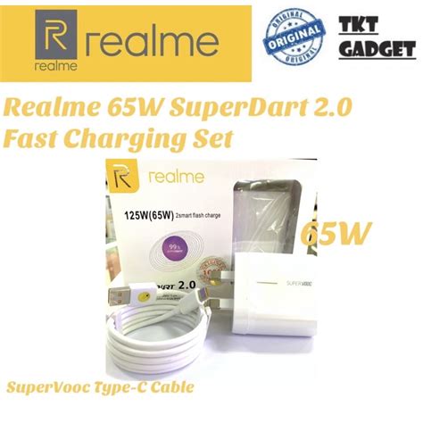 Realme W Superdart Vooc Fast Charger Uk Plug With Free Super Vooc Type C Fast Data Cable
