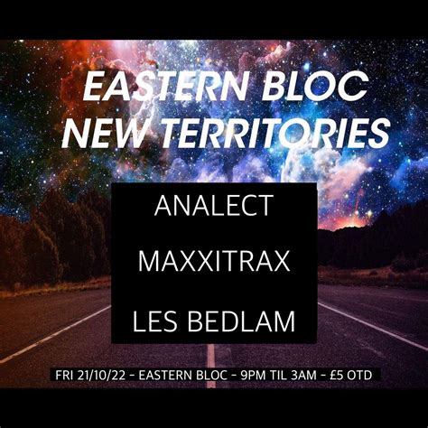 Eastern Bloc New Territories With Maxxitrax Les Bedlam Analect At