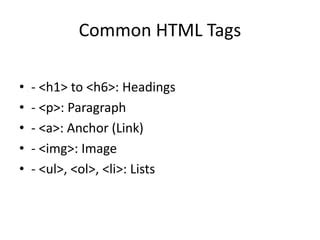 HTML Detailed Presentation For Students Pptx