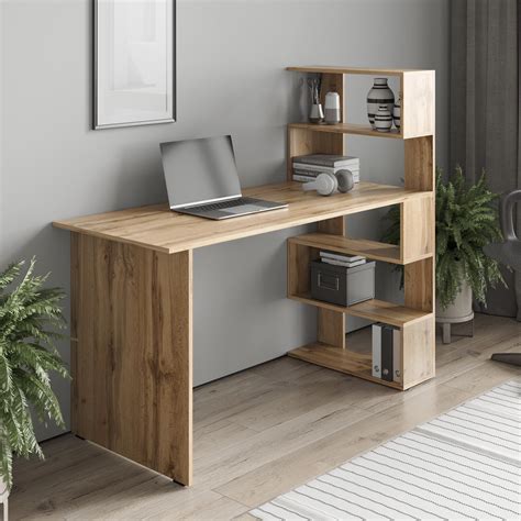 ᐉ Стіл письмовий з полицями Moreli S 15 Ш1416xВ750x600 мм Дуб аппалачі • Краща ціна в Києві