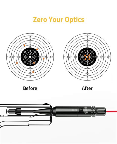 Midten Bore Sight Kit For 17 To 12ga Caliber Red Laser Boresighter