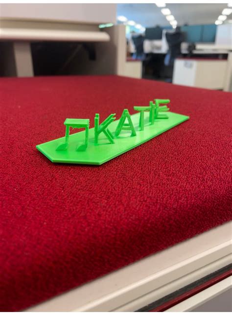 Illusion Name Tag Custom Name Plate 3d Printed Cool Tech T Etsy