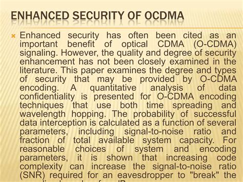 optical code division multiple access pptx