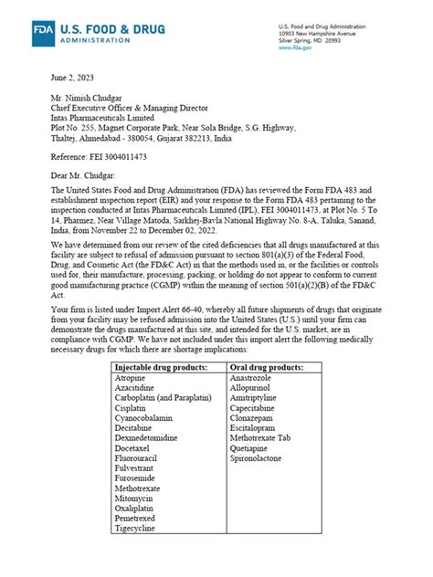 Fda Report Pdf Food And Drug Administration Federal Food