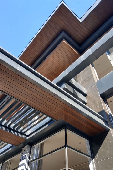 The Underside Of This Building Benefits From Technowood Cladding To