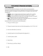 Understanding Levels of Measurement and Sampling Methods | Course Hero