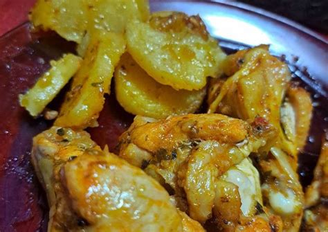 Alitas De Pollo Al Horno Con Papas Receta De Wanda Tatiana Mena Cookpad