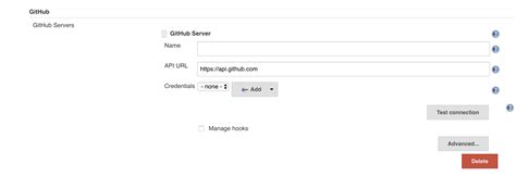 Why Add Credentials Under Add Github Server In Jenkins Configure