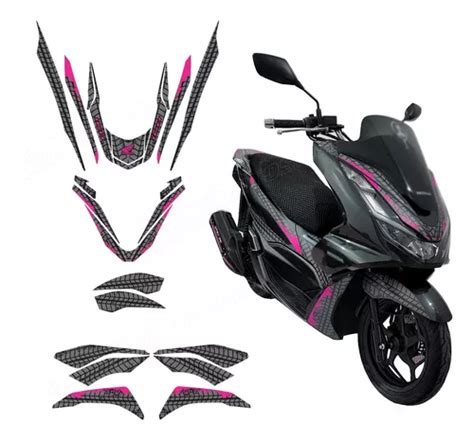Adesivo Kit Vinil Faixa Grafismo Carenagem D06 Moto Pcx 160 Frete grátis
