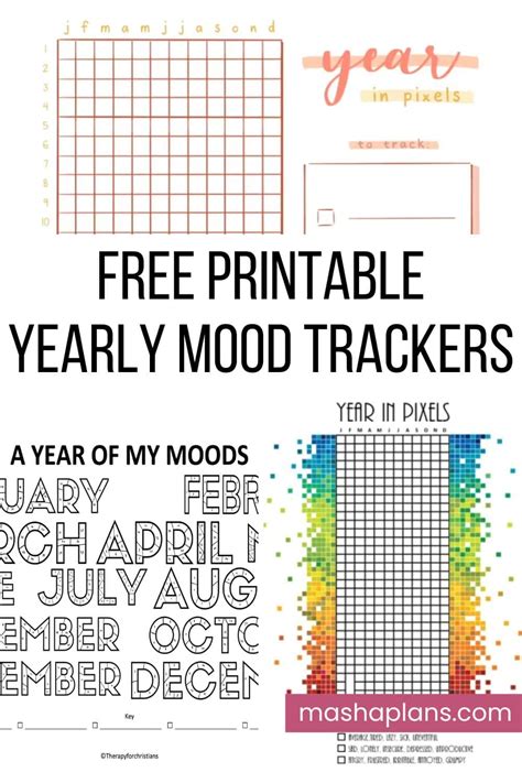 Free Yearly Mood Tracker Printables