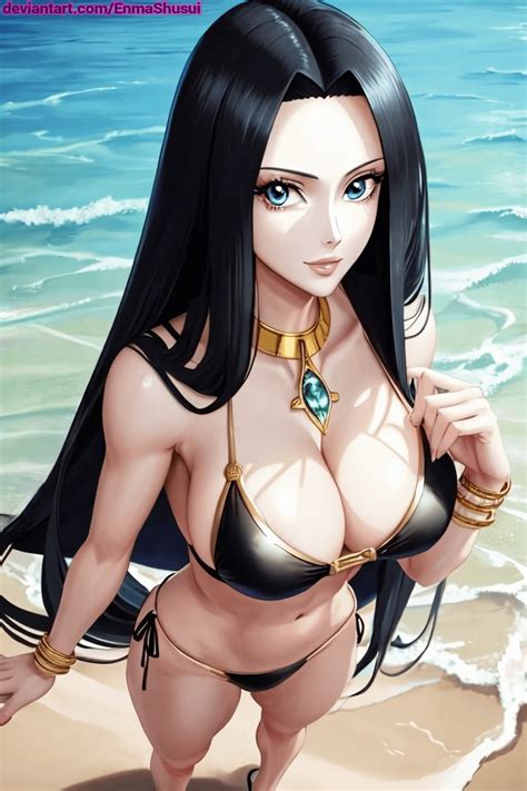 Busty Boa Hancock Beach Bikini One Piece Rjerkofftoanime