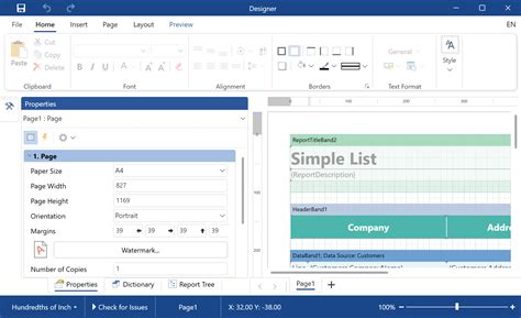 Editing A Report Template In The Designer Samples