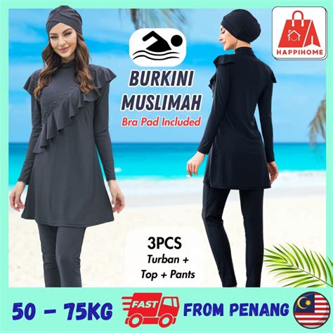 Muslimah Swimwear Rash Guard Swimming Swimsuit Bakini Burkini Long