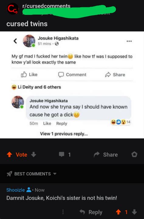 Damnit Josuke Koichi Doesnt Have A Twin Sister Rshitpostcrusaders