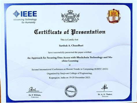 Sarthak Chaudhari On Linkedin Ieee Ieeexplore Ieee Research