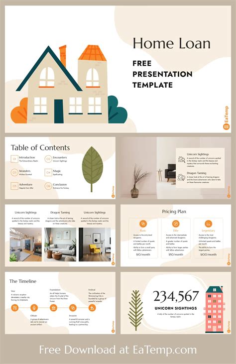 Home Loan PPT Presentation Template EaTemp