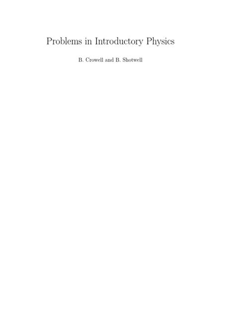 Problems In Introductory Physics Pdf Significant Figures Velocity