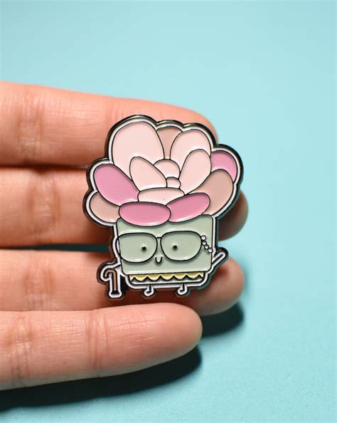 Succulent Granny Soft Enamel Pin Springer Garden
