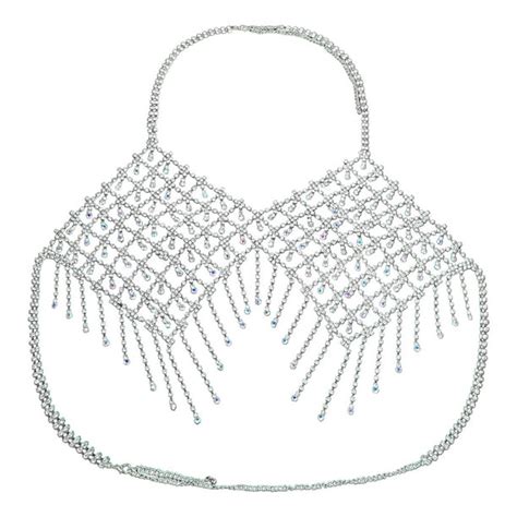 Jovati Body Chains For Women Sexy Bikini Rhinestone Breast Chain