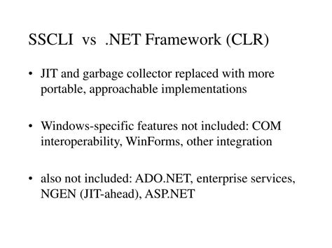 PPT SSCLI Shared Source Common Language Infrastructure PowerPoint