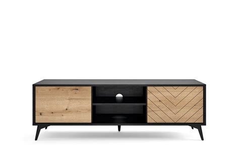 Moeblo Tv Board Rtv Schrank Onyks Rtv154 Schwarzeiche Evoke Fischgrät