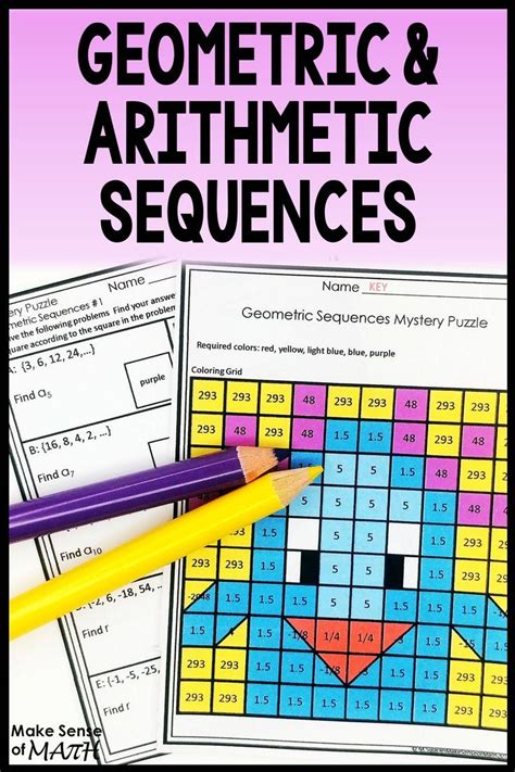 Arithmetic And Geometric Sequences Activity Sequencing Activities