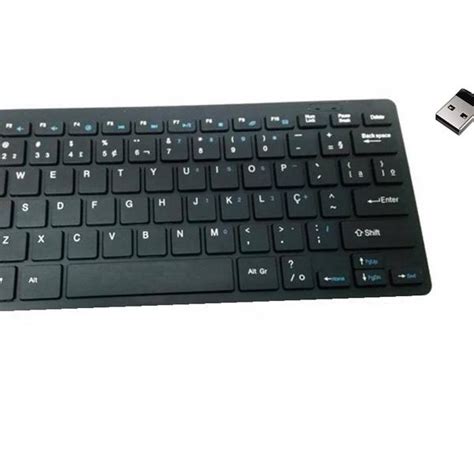 Kit Combo Teclado E Mouse Ultra Slim Sem Fio Wireless Usb Abnt Preto Leroy Merlin