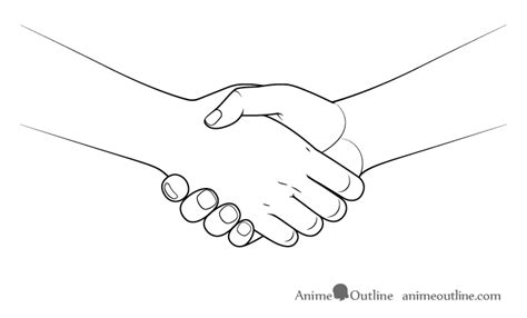 Handshake Drawing Reference Draw Handshake Animeoutline Bodaqwasuaq