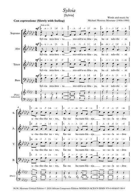 Sylvia African Composers Edition