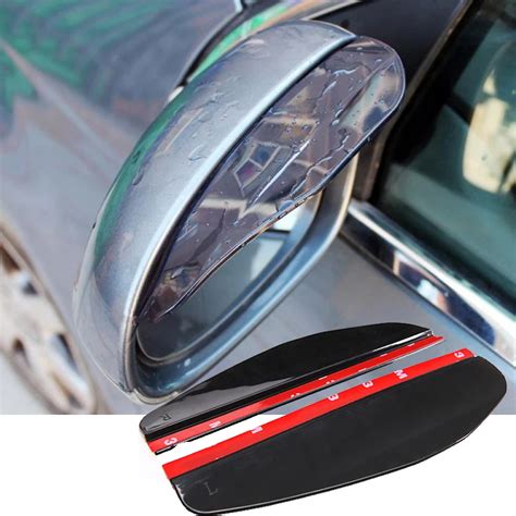 2pcspair Universal Flexible Pvc Car Rearview Mirror Rain Shade