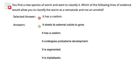 Solved You Find A New Species Of Worm And Want To Classify