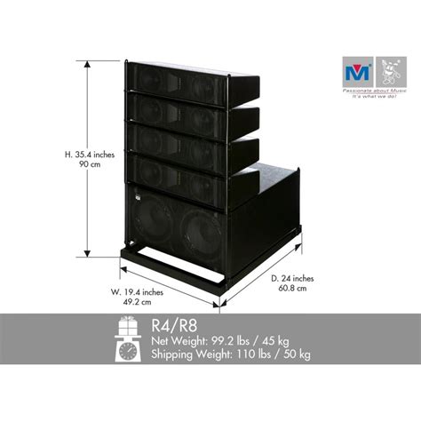 R4r8 Compact Active Line Array Speakers 1100 Watts